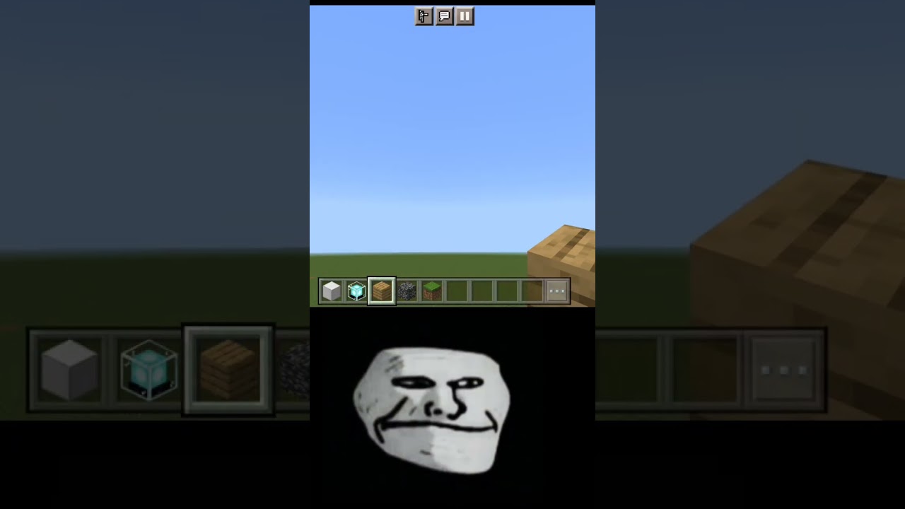 Minecraft Troll Face Meme 500 1q  #shorts #minecraft #trollface  minecraft
