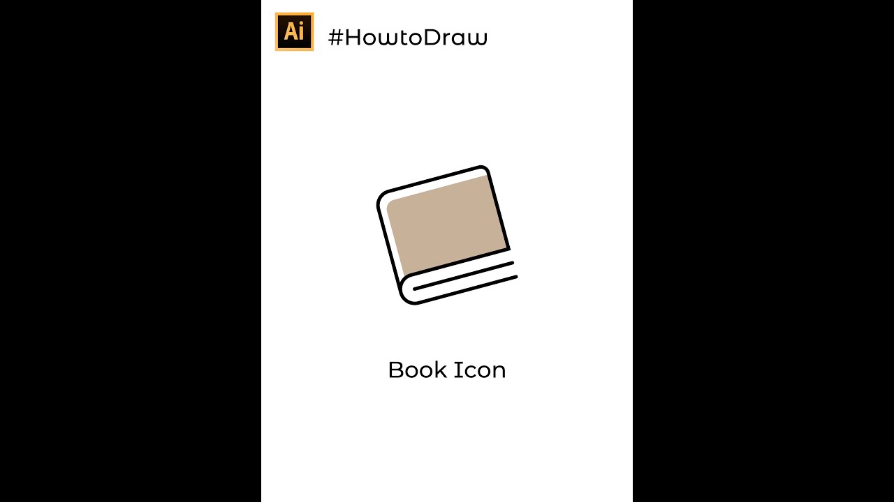 How to draw Book Icon in Adobe Illustrator