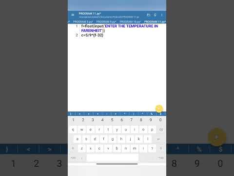 PROGRAM TO INPUT TEMPERATURE IN FAHRENHEIT AND CONVERT IT TO CENTIGRADE||#python#pythonprogramming