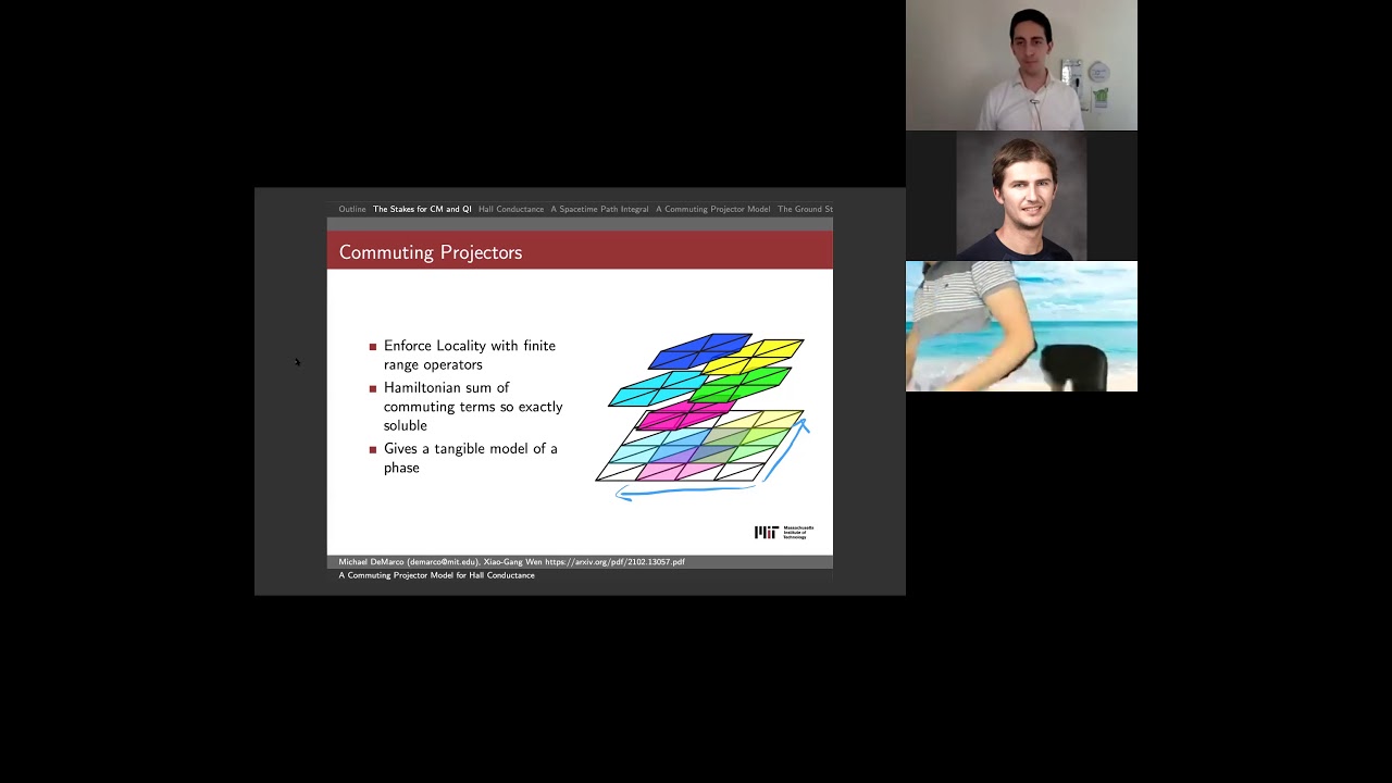 Michael DeMarco:  A Commuting Projector Model for Hall Conductance