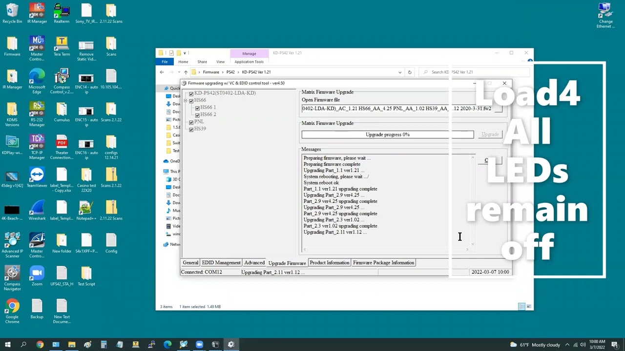 Presentation Switcher Firmware Upgrade Procedure