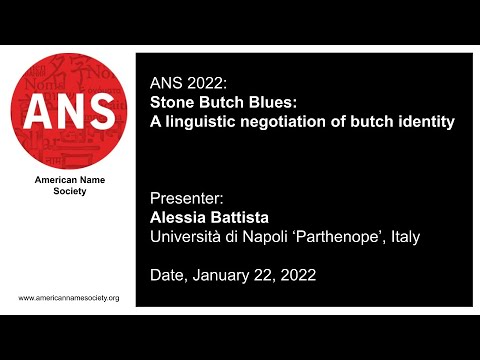 Stone Butch Blues: A linguistic negotiation of butch identity by Alessia Battista