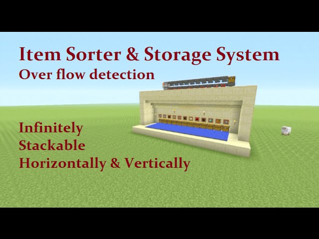 Tutorial : Item Sorting and Storage System + Overflow Detection System Minecraft Map