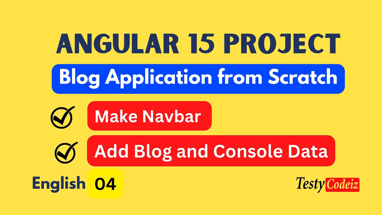 Angular 15 Blog Project from scratch, Make navbar using Bootstrap UI, Angular project from Scratch