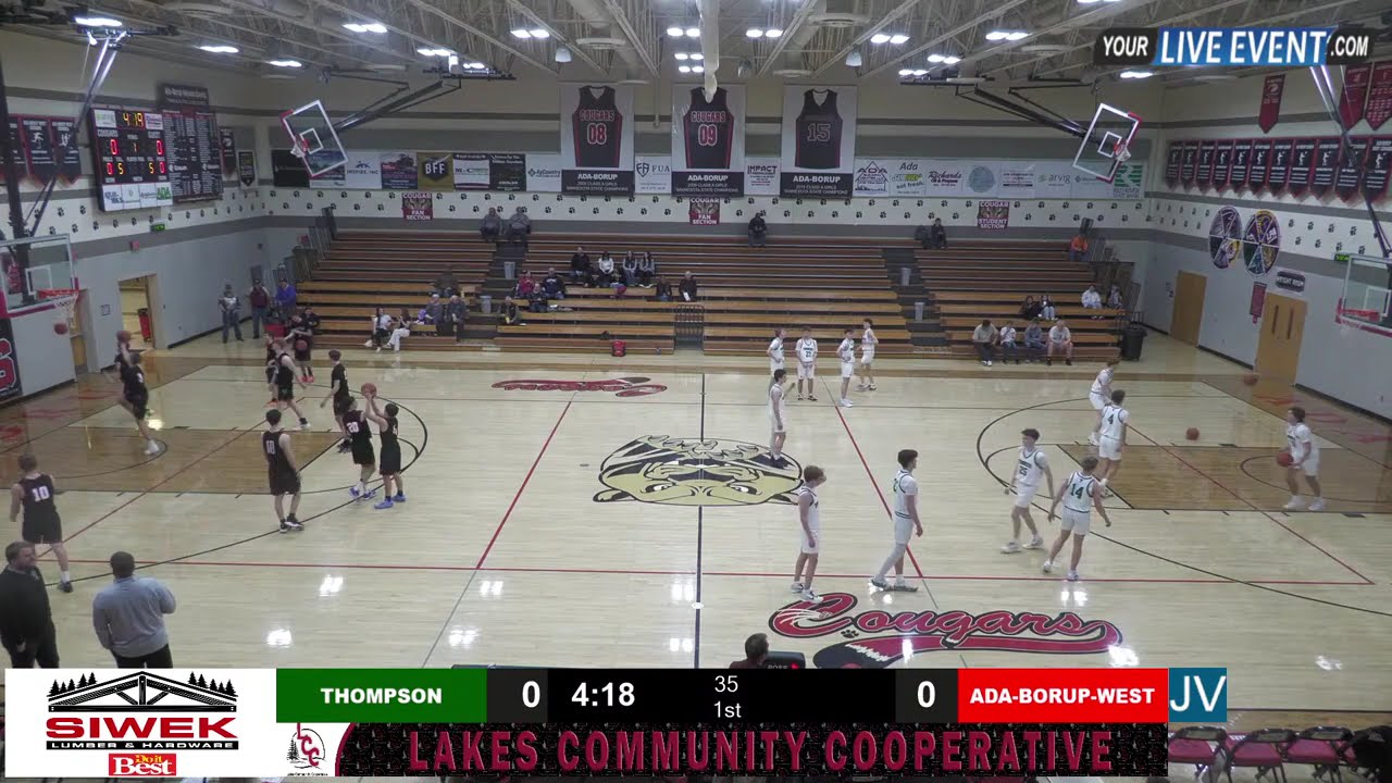 Thompson vs Ada-Borup-West - High School Boys Basketball