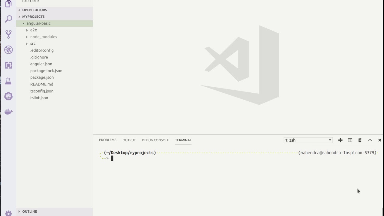 creating new angular project on git