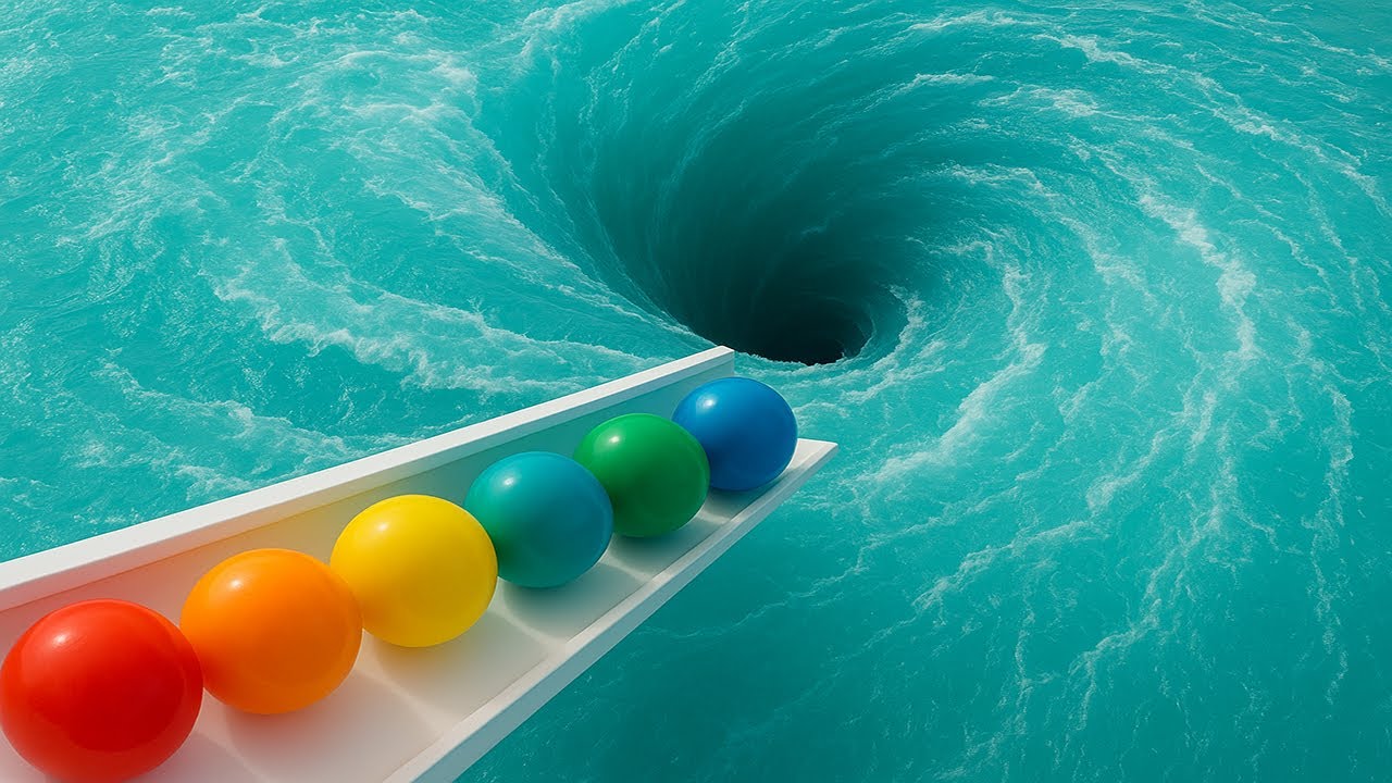 Marble Run Race ASMR 1000 Marbles Rain Gutter VS Mega Whirlpool ASMR Amakandu 1H