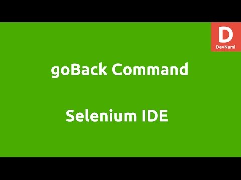 Learn Selenium IDE goBack Command - Mind Luster
