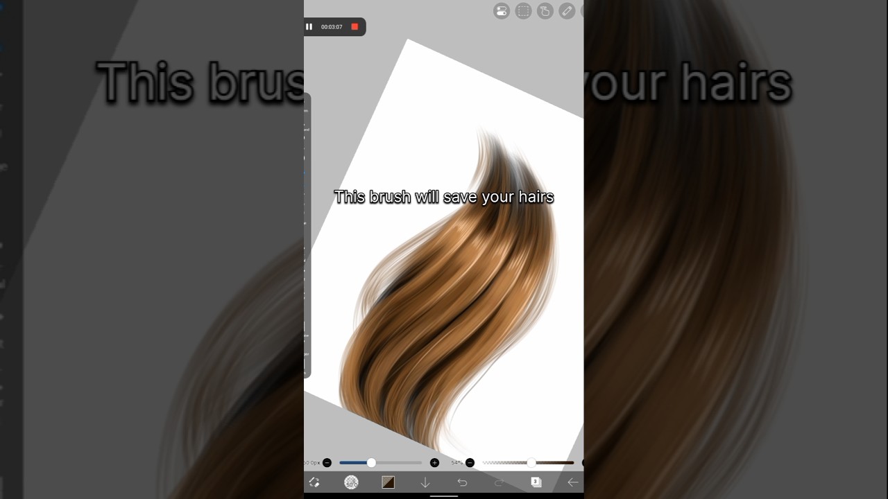 Hair brush for Ibis | hair highlights #ibispaintxediting #ibispaintxforbeginners