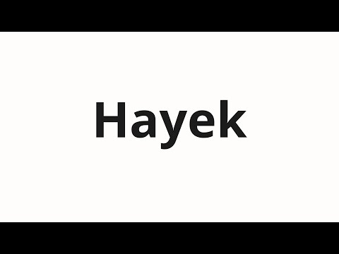 How to pronounce Hayek