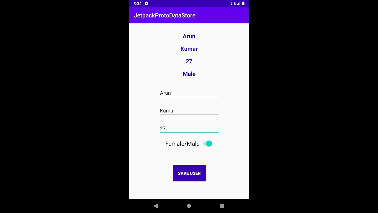 Android Jetpack Proto DataStore Example