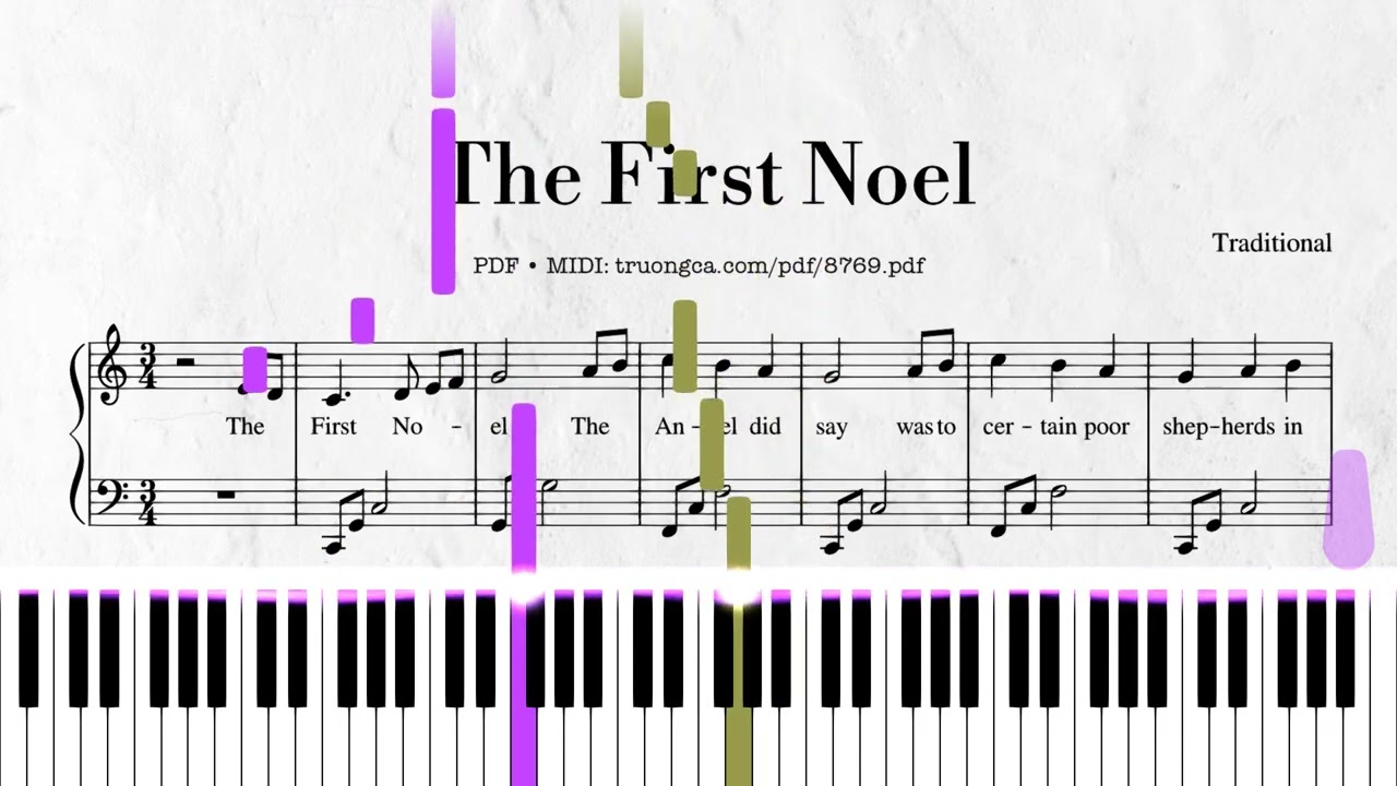 The First Noel | Piano with Sheet PDF + MIDI