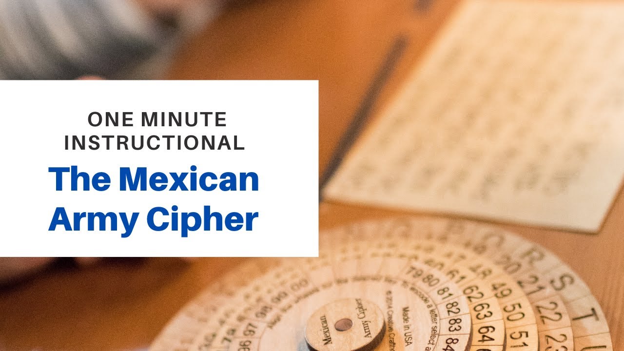 Mexican Army Cipher - 1 minute instructional