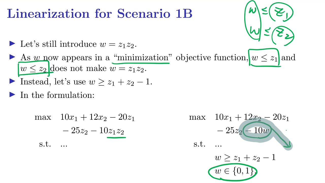 [OR1-Modeling] Lecture 4: Nonlinear Programming #9 Linearizing products 1B, 1C, and 1D