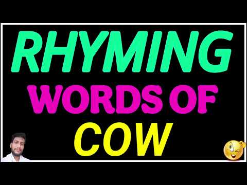 Cow rhyming words | cow ka rhyming word kya hai | 5 Rhyming word of cow