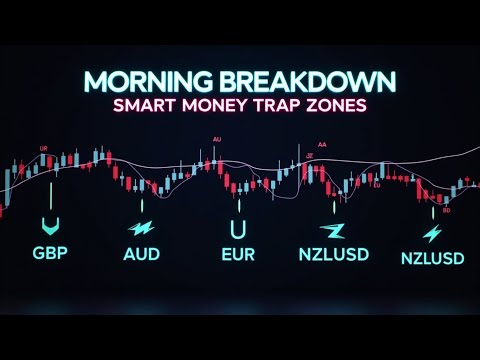 Morning Breakdown GBPUSD, AUDUSD, EURUSD & NZDUSD Smart Money Trap Zones June 12, 2025