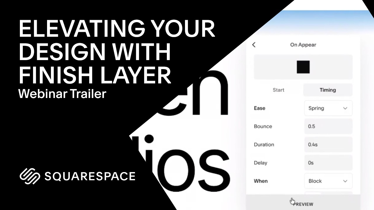 Elevating Your Website Design with Finish Layer | Squarespace Webinar Trailer