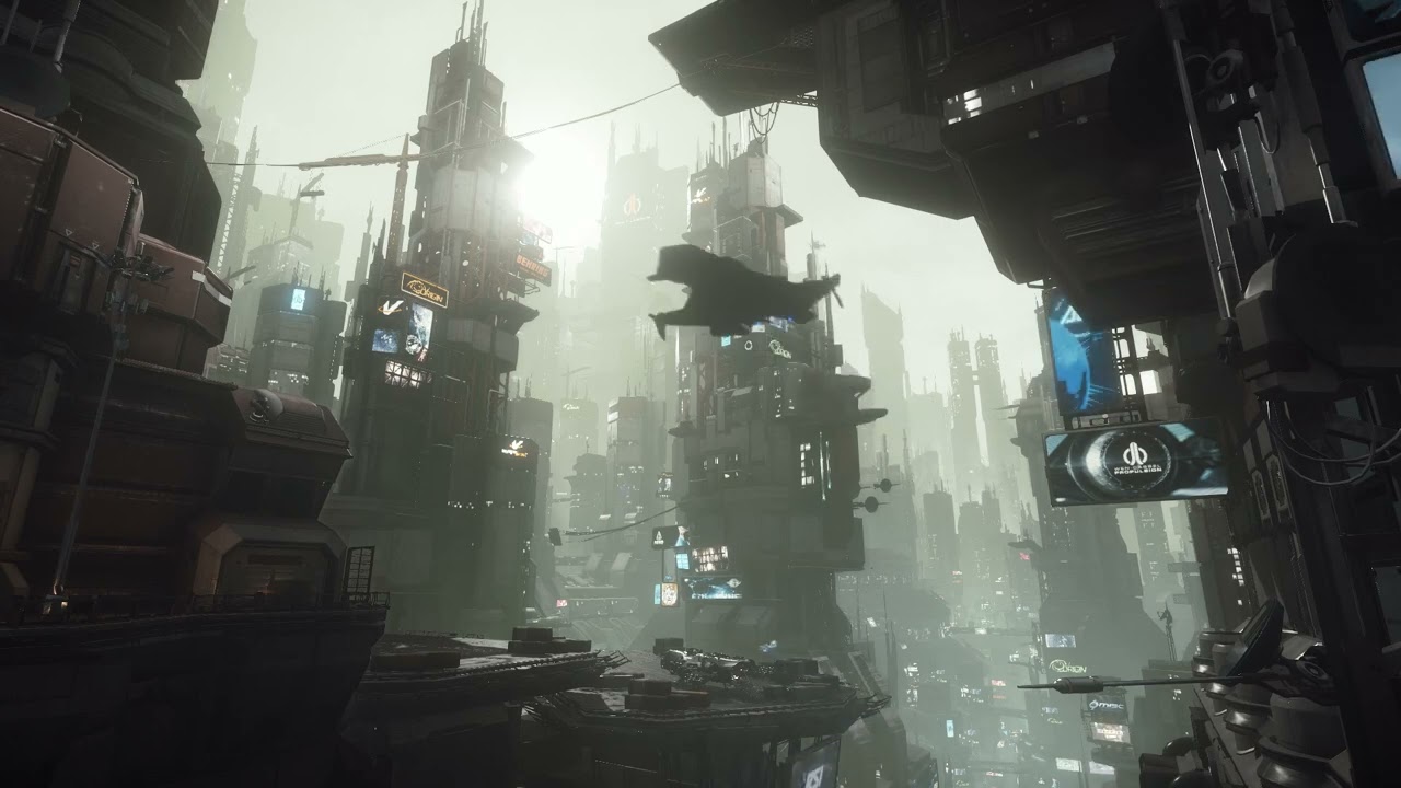 future city, live wallpaper 1 minute