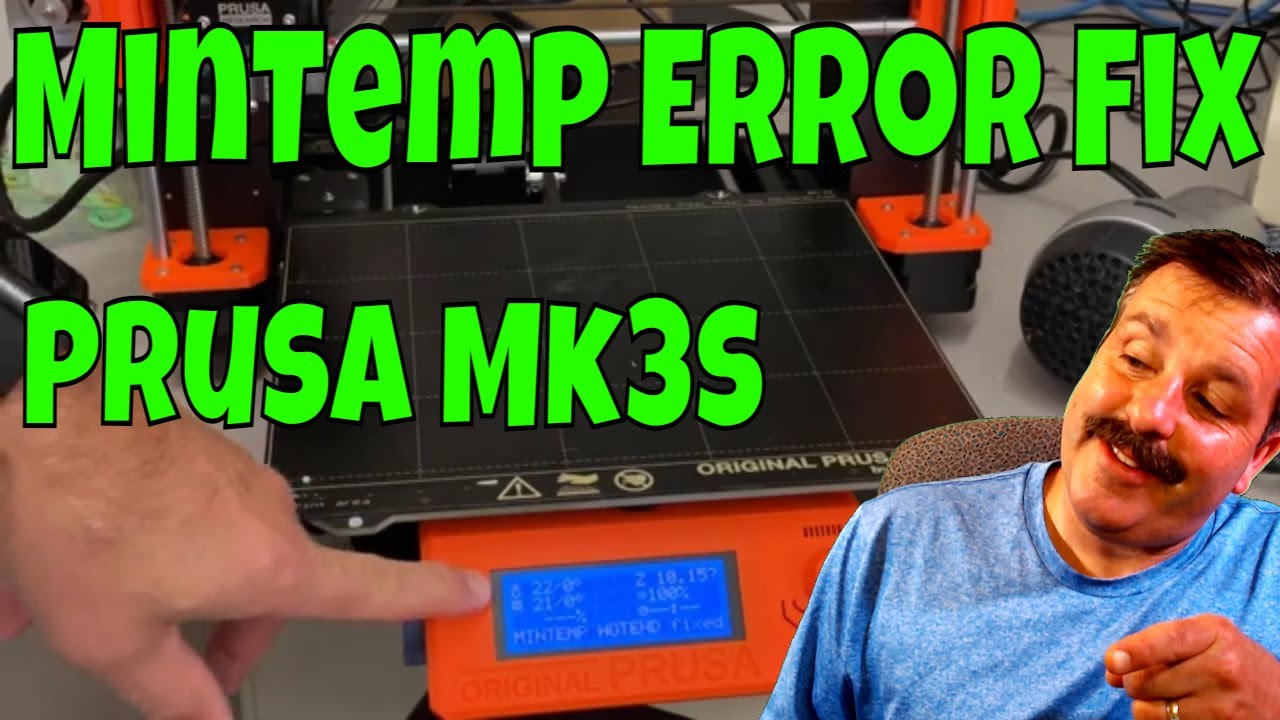 Almost instant Prusa MK3s MinTemp error Fix | Bust out a hair dryer