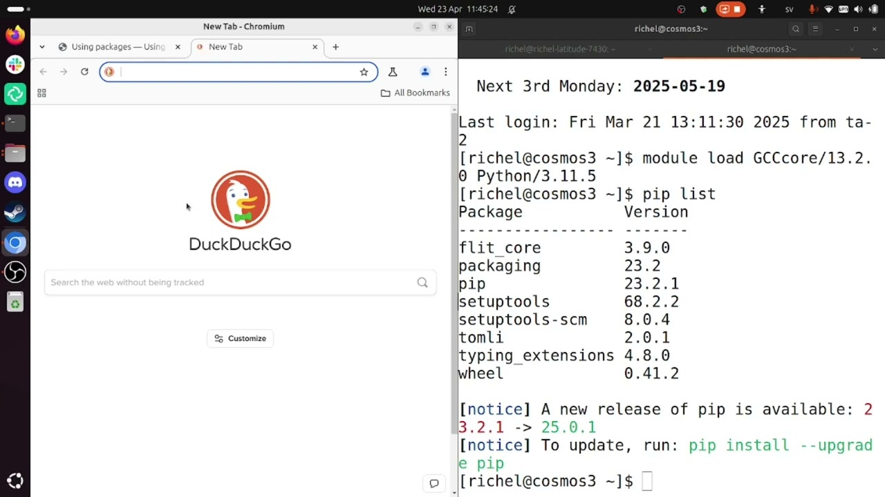 Lecture 2g: Using Python packages - Cosmos