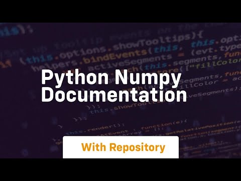python numpy documentation