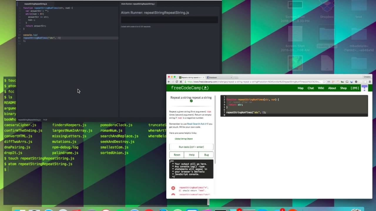 Free Code Camp: Repeat a String Repeat a String