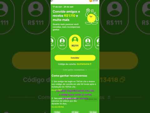 Como ganhar dinheiro com a nova promoção do tik tok lite!