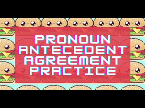 Practice of Pronoun Antecedent Agreement with Food!