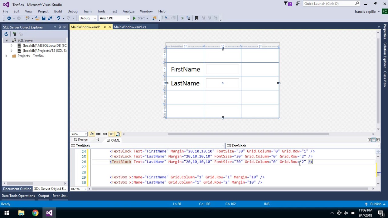 WPF TextBox,PasswordBox,TextBlock Tutorial