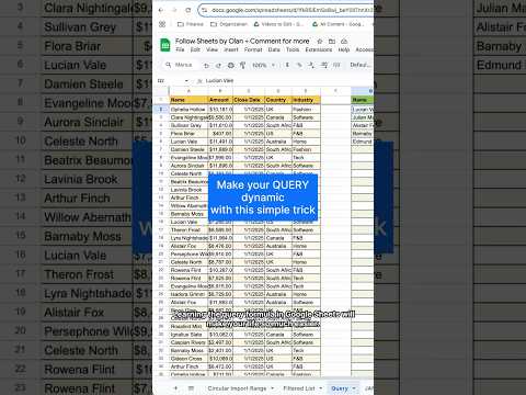 Make your QUERY dynamic with this trick!