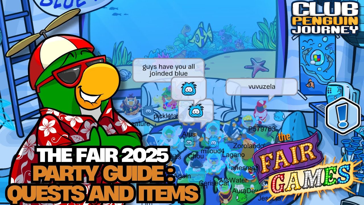 🎡 FAIR GAMES GUIDE! ALL QUESTS + FULL PARTY TOUR - SECRETS & FREE ITEMS 🎟️✨| Club Penguin Journey