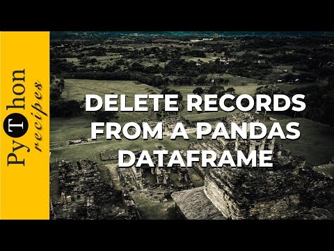 How do I drop rows from a Pandas DataFrame? - Python Recipes