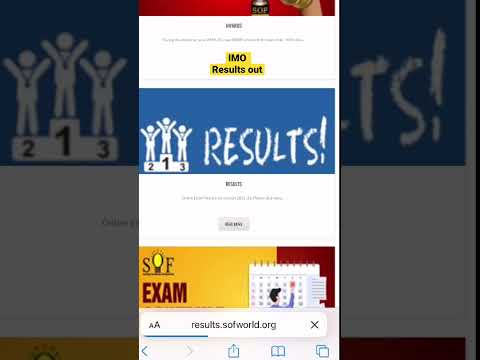 SOF IMO Results 2022-23 Out | SOF Math Olympiad 2022 Results Check #shorts #imo #sof #result