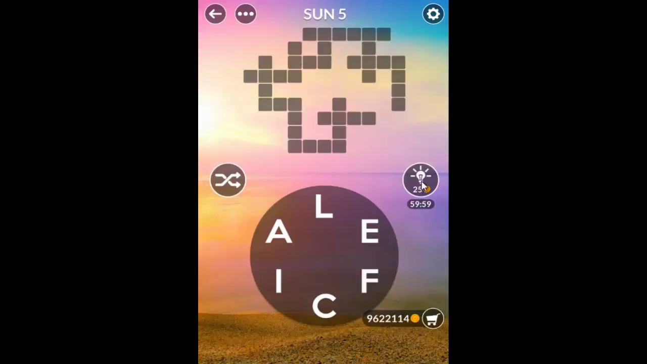Wordscapes Sun Level 5 Answers