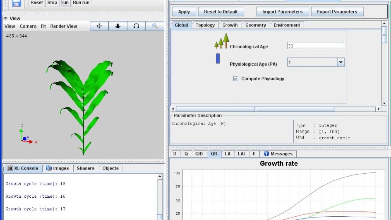 GroIMP GUI for the GreenLab FSPM