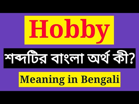 Hobby Meaning in Bengali || Hobby এর বাংলা অর্থ কি || Hobby mane ki