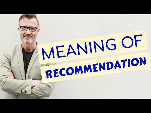 Recommendation | Meaning of recommendation 📖 📖