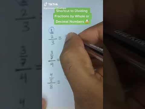 Shortcut to divide fractions by whole or decimal number.