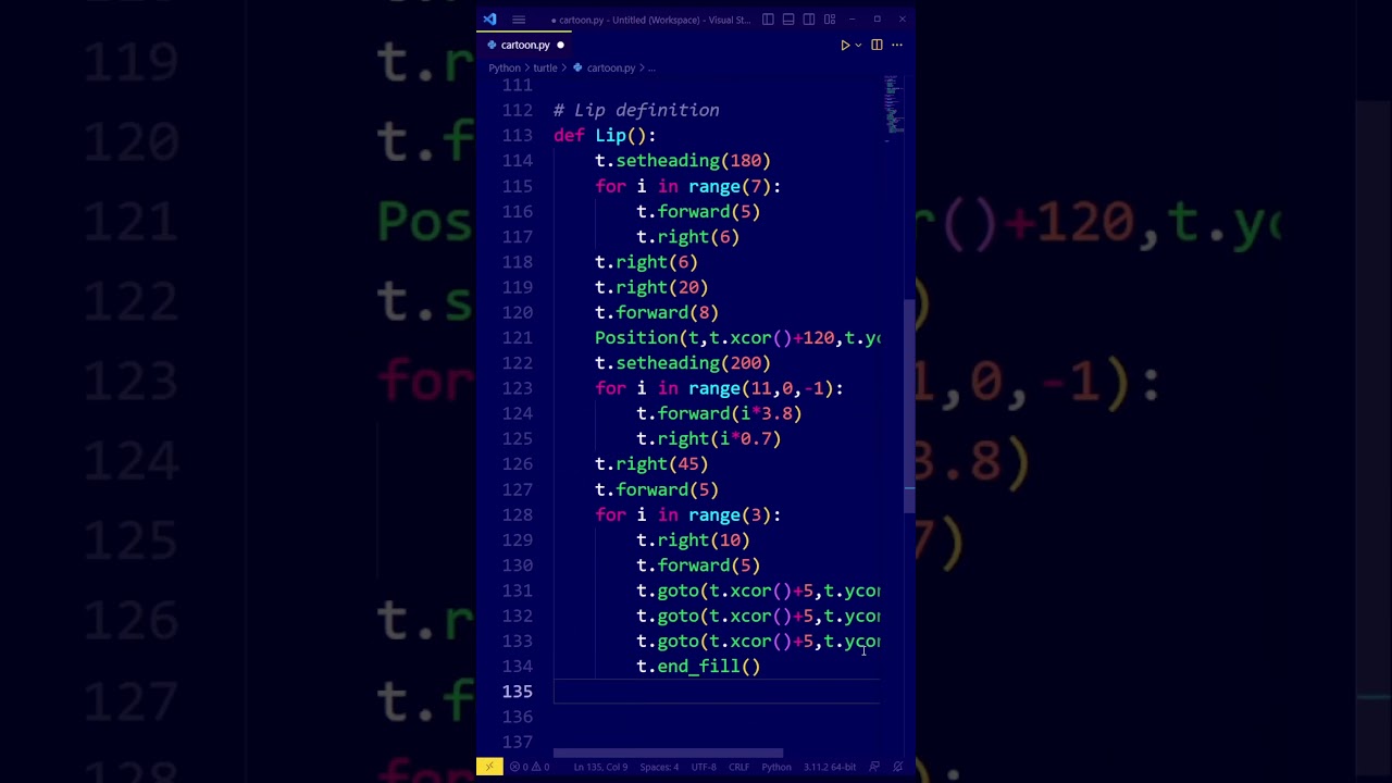 Drawing THIS Cartoon Character with TURTLES | Python | Turtle Tuesdays!
