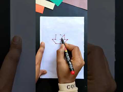 How to Draw Lotus flower | Easy Lotus Flower Drawing with Dots #shorts #lotusflower #youtubeshorts