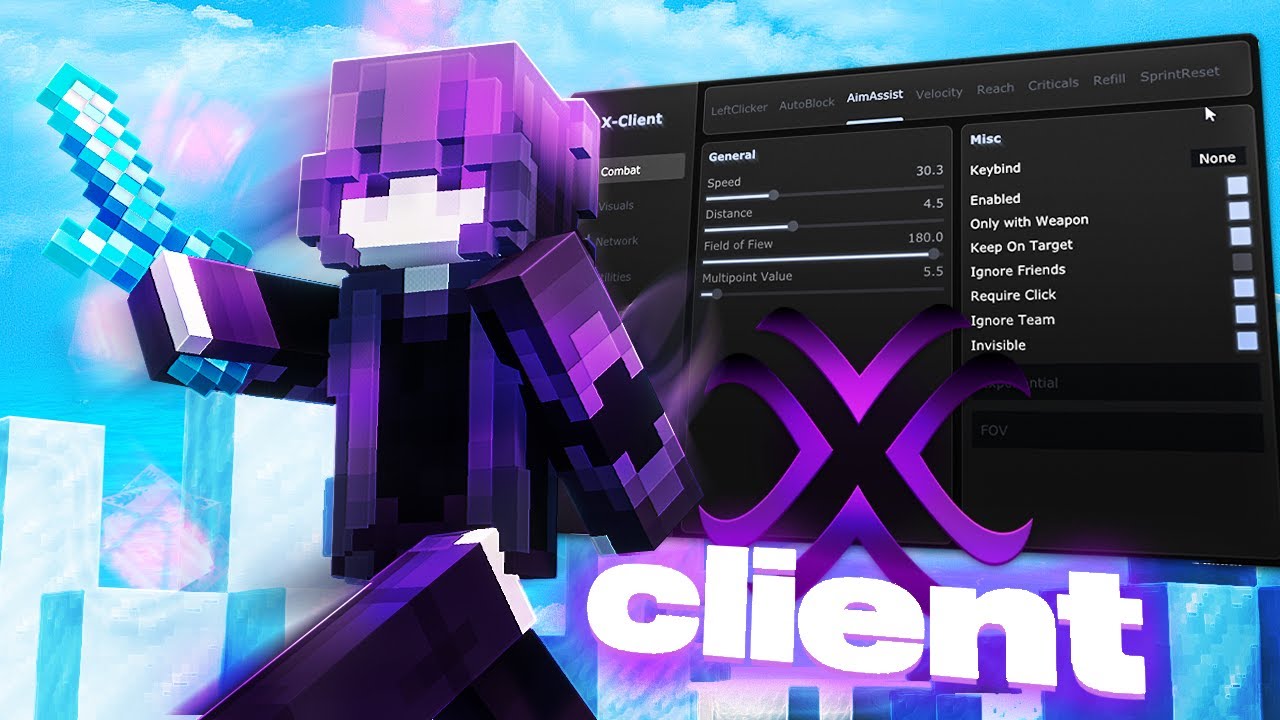 1.7.10-1.8.9 Hack Client: X-client | Best Ghost Client? | Minecraft Java Edition