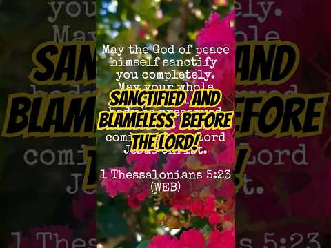 Sanctified And Blameless Before The Lord ๐๐ | 1 Thessalonians 5:23 (WEB)