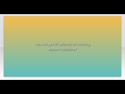 How to get IP address of running docker container