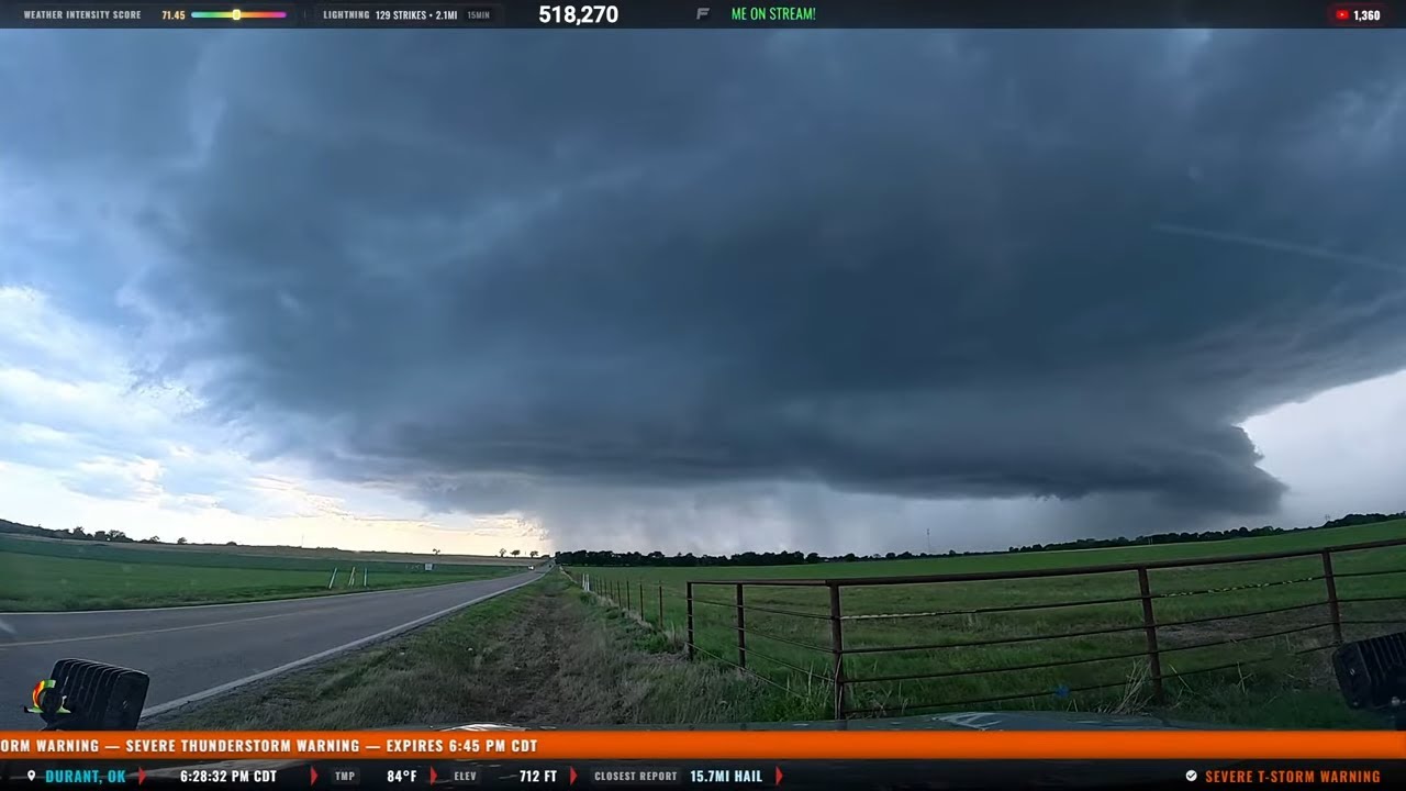 Supercell Storm Chase In Oklahoma - Live As It Happened - 4/24/26