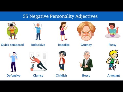 Negative Personality Adjectives List || Negative Personality Adjectives to Describe a Person