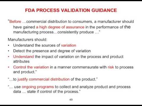 Analyzing the FDA Process Validation Guidance