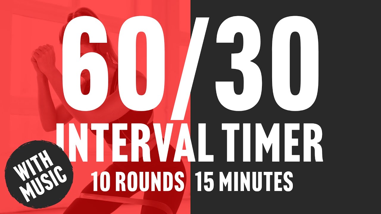 Free 15-Minute HIIT 60/30 Interval Timer with Music. (10 High-Intensity Rounds + 10 Rest Periods)