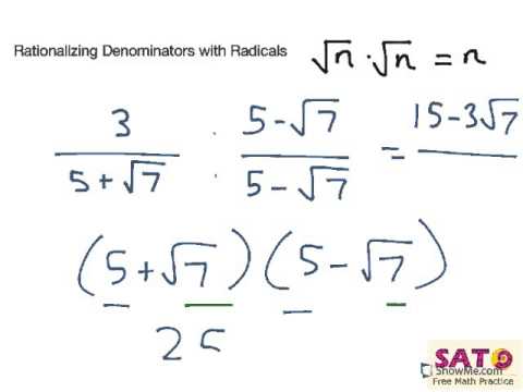 Rationalizing Denominators with Radicals