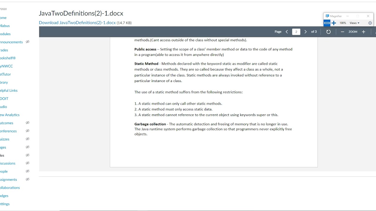 Final Exam Review - Java Two