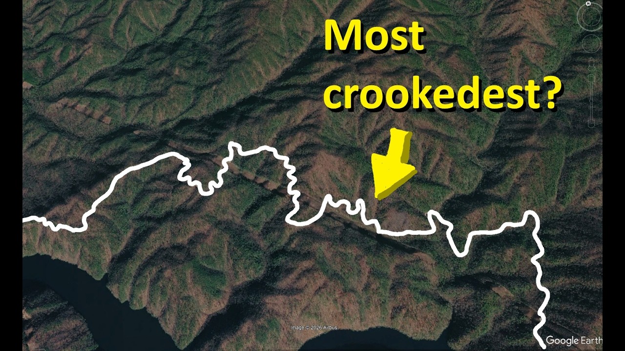 The crookedest dad-burned road in the Appalachians has a good excuse